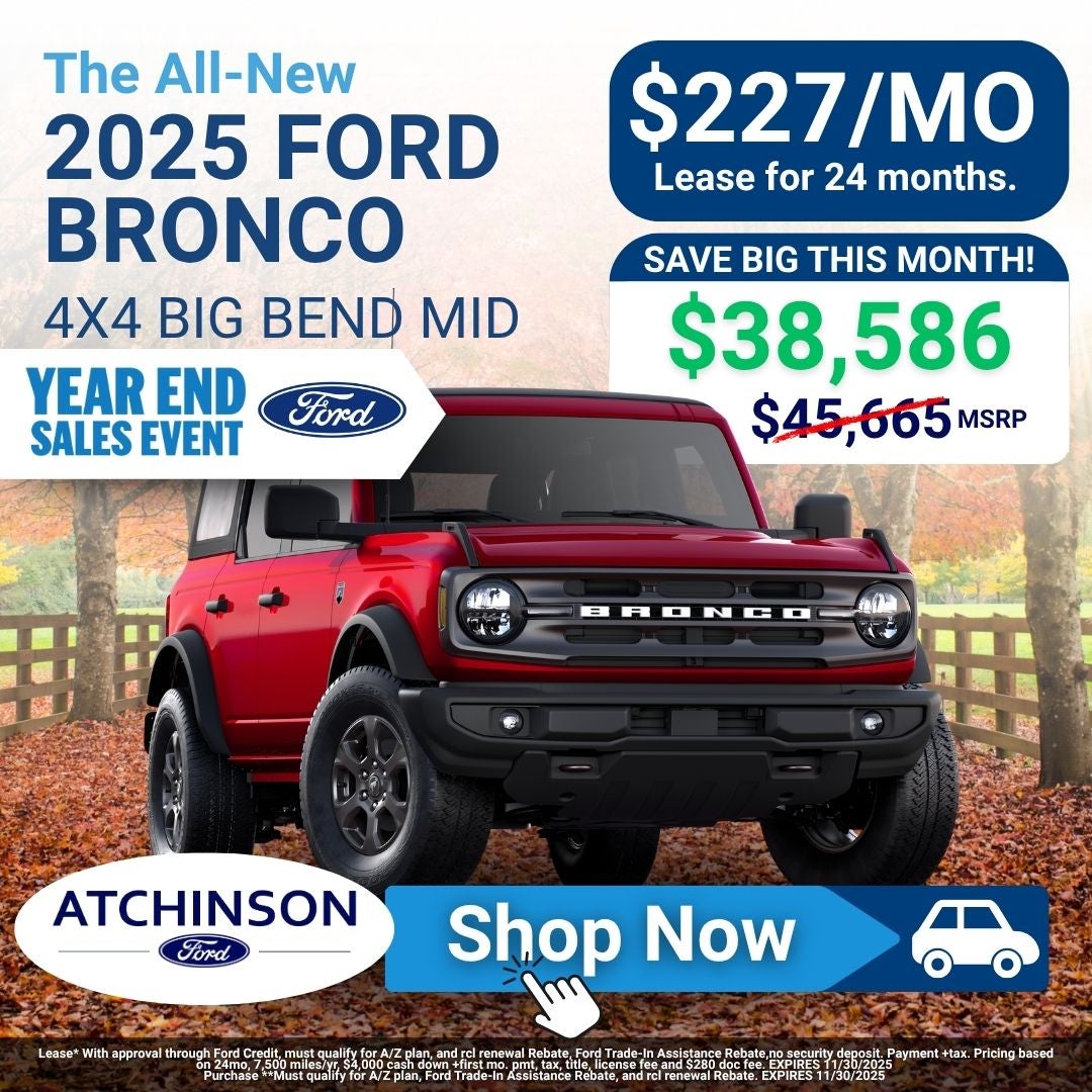 2025 Ford Bronco 4x4 Big Bend Mid | Atchinson Ford Specials Belleville, MI